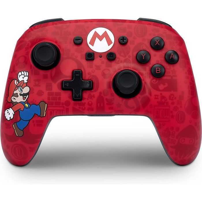 PowerA Enhanced Wireless Game Controller Red Here We Go Mario Oyun ...
